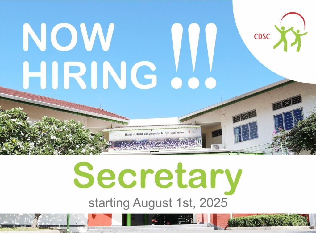 Wir stellen ein!!! – Thai Sekretariat – Beginn 1. August, 2025 - Christliche Deutsche Schule ...