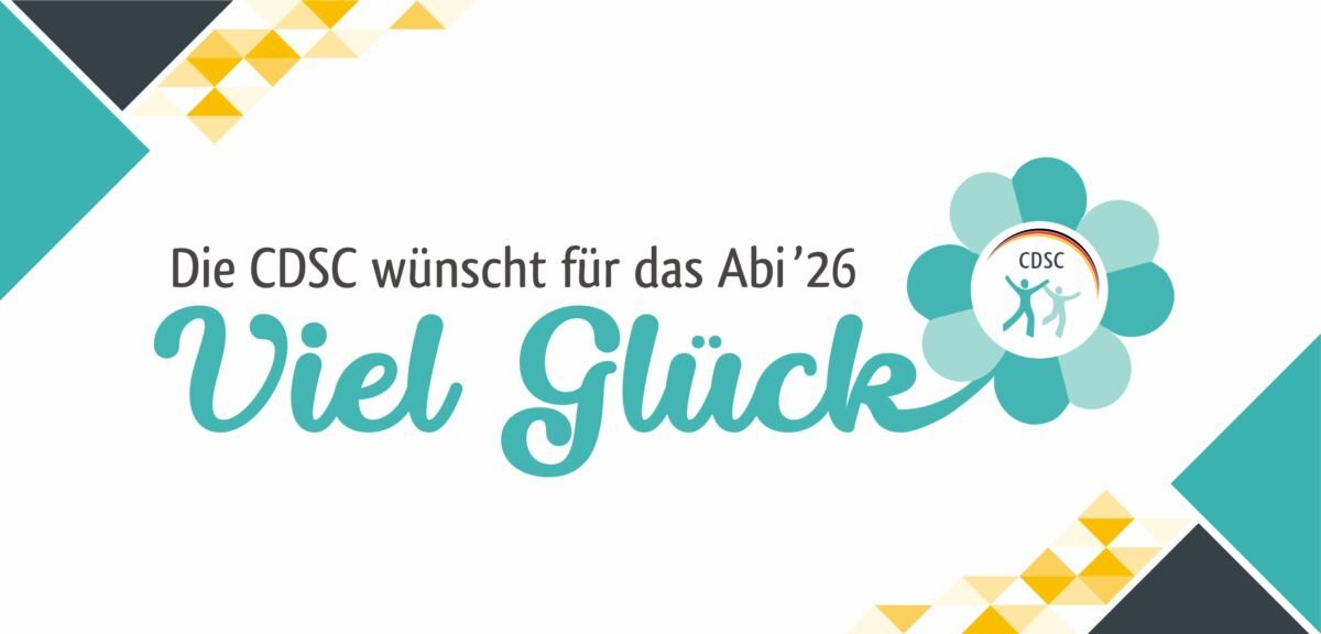 We are thinking of you – good luck with your Abitur exams ...